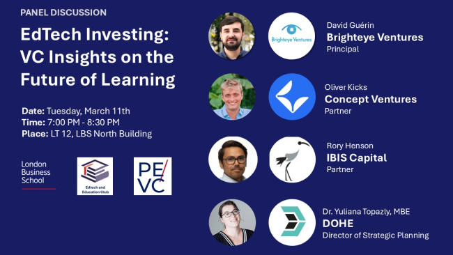 EdTech Investing Panel: VC Insights on the Future of Learning | LBS